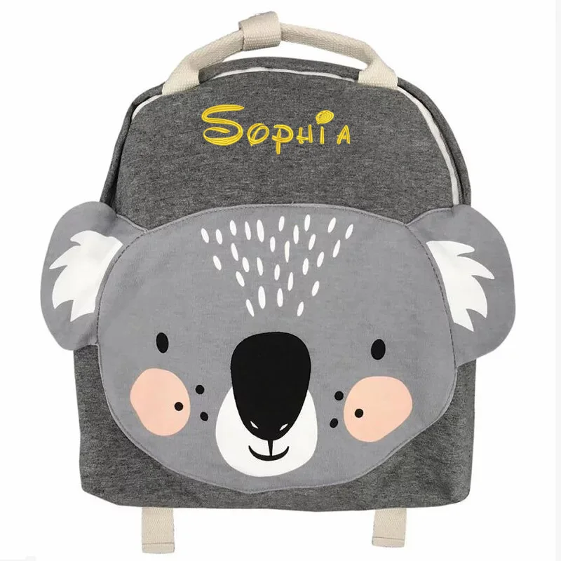 Custom Animals Cartoon Backpack for Kids with Name Personalized Cute ...