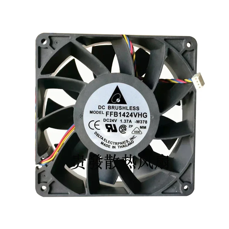 Delta ffb1424vhg 14050 24V 1.37a 14cm high air volume inverter fan ...