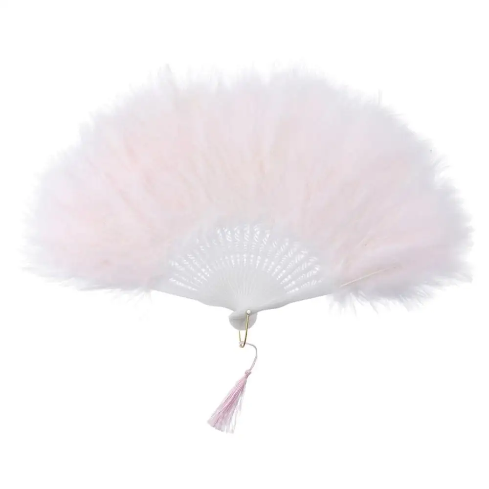 Vintage-Marabou-Feather-Fan-with-Plastic-Skeleton-Beautiful-Handheld ...
