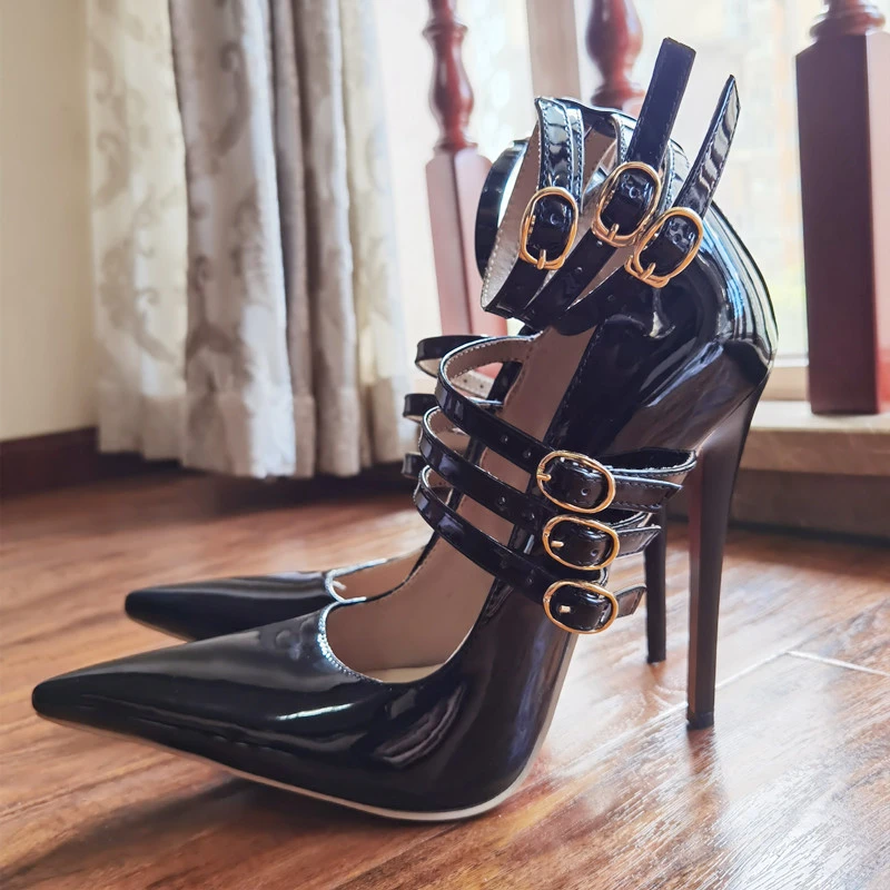 MKKHOU Fashion Pumps New High Quality Lacquer Leather Pointed Shallow ...