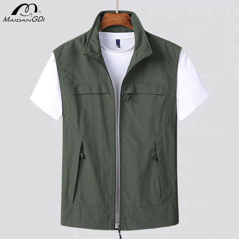 MaiDangDi-Men-s-Quick-Drying-Casual-Vest-Simple-Solid-Color-Mens-Jacket ...