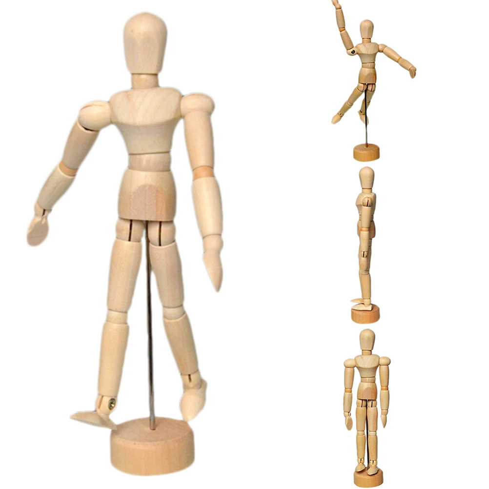 Jointed Man 5.5 inches Artist Movable Limbs Male Wooden Toy Figure ...