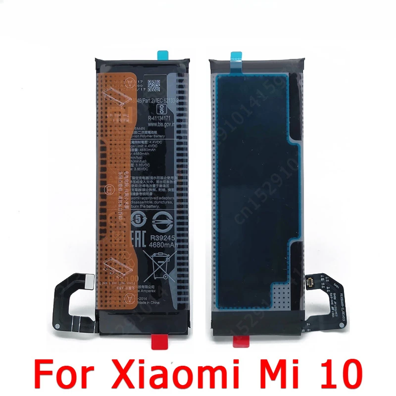 100-For-Xiaomi-Mi-10-Mi10-Battery-BM4N-4680mAh-Li-lon-Cellphone-Built ...