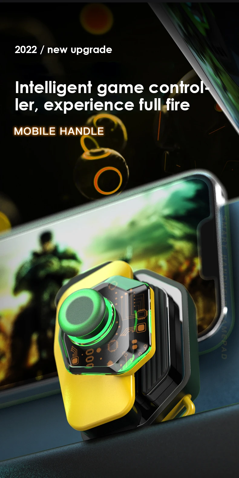 One Key Game Controller Double Side Key Design Anti Slip Chicken Eating ...