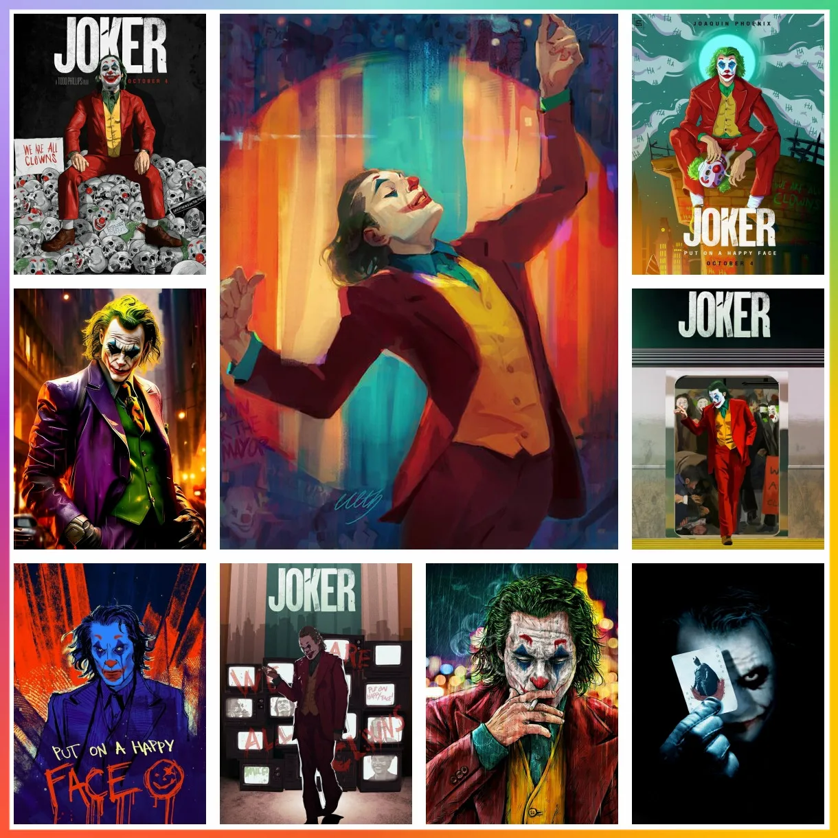 Joker DC Movie Mosaic Embroidery Diamond Painting 5D Art Cross Stitch ...