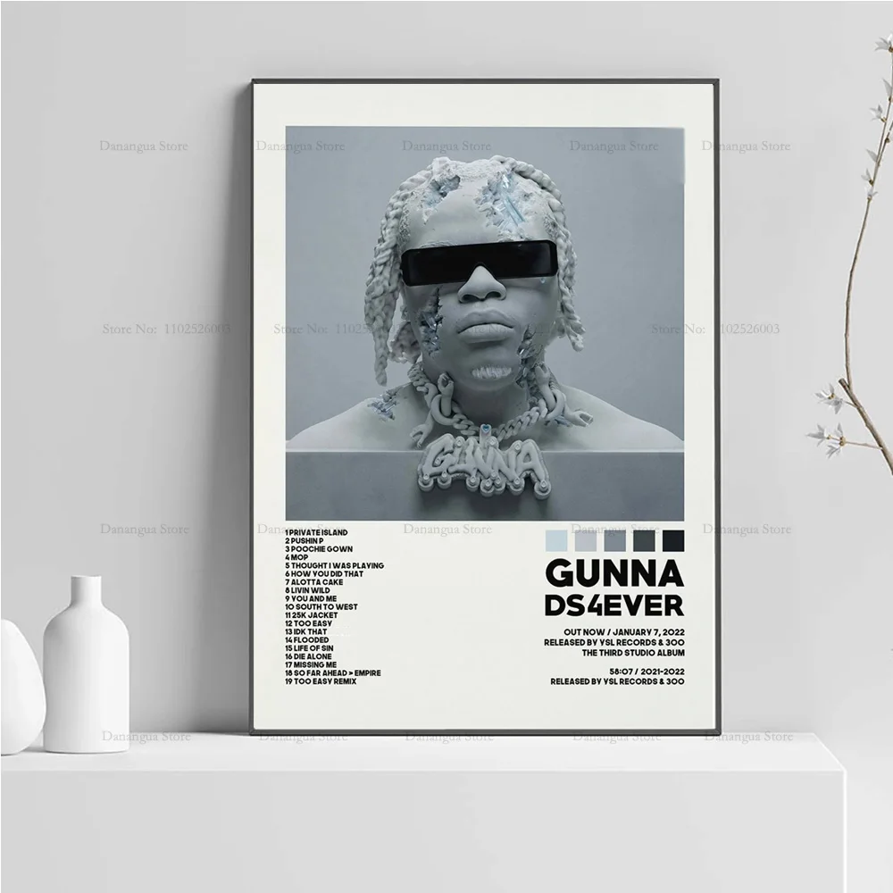 Gunna DS4EVER Tracklist Hip Hop Music Singer Star Album Cover Poster ...