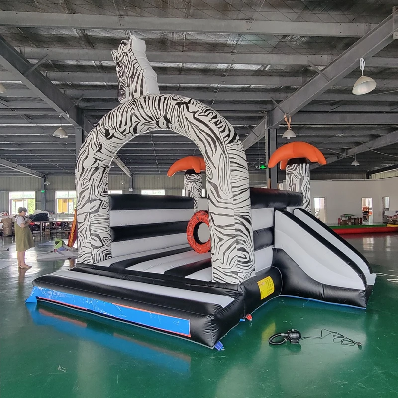 Customized-Bounce-Castle-House-Inflatable-Jumper-Zebra-Theme-Inflatable ...