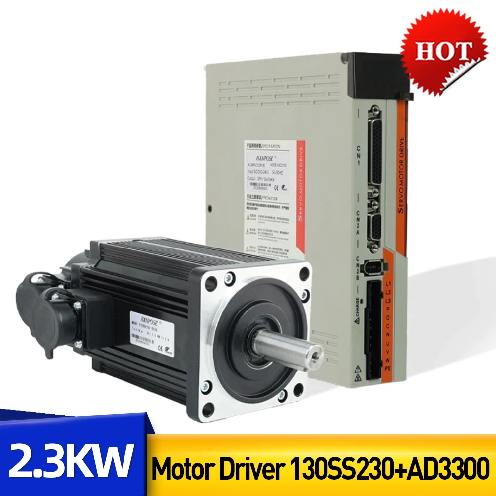 AC-Servo-Motor-Kit-2-3KW-130SS230-15015-15N-m-9-5A-AC200-220V-ASD3300 ...