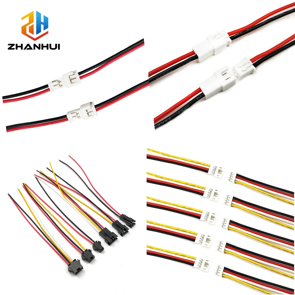 2/5/10 Pares de Conectores de Cable de Acoplamiento Aéreo JST/PH/SM/XH ...