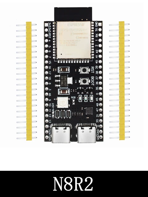 ESP32-S3-DevKitC-1 WiFi Bluetooth compatível BLE 5.0 Mesh Development Board ESP32 Módulo sem fio