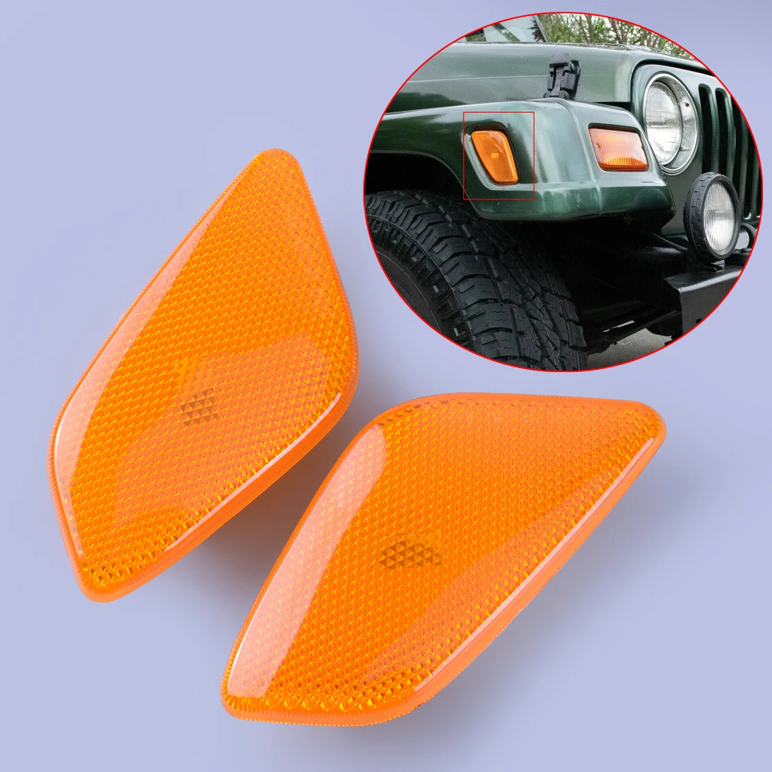 55155629AB 55155628AB 1 Pair Car Front Fender Side Corner Signal Marker Light Lens Housing Fit ...
