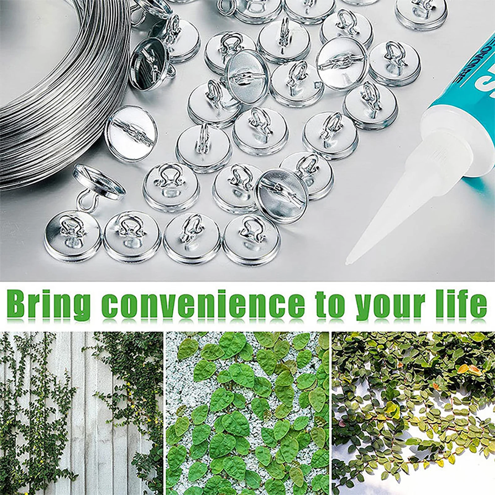 Plant Trellis Outdoor 50/100 Pieces Aluminum Trellis Kit Vine Trellis ...