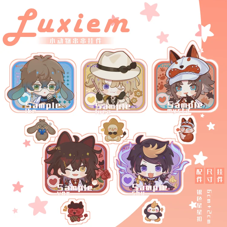 Anime Luxiem Youtuber Ike Mysta Vox Shu Luca Acrylic Keychain Toys ...