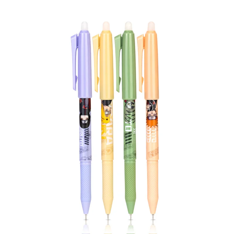 4Pcs Deli A658 Naruto Erasable Neutral Pen 0.5mm Full Needle Tube Black ...