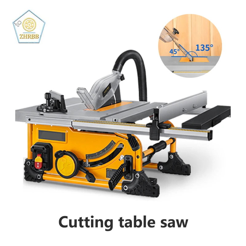 ZHRBB 목공 슬라이딩 테이블 톱, 다기능 소형 패널 톱, 전동 공구 절단기, 비스듬한 절단, 먼지 없는 톱 ...