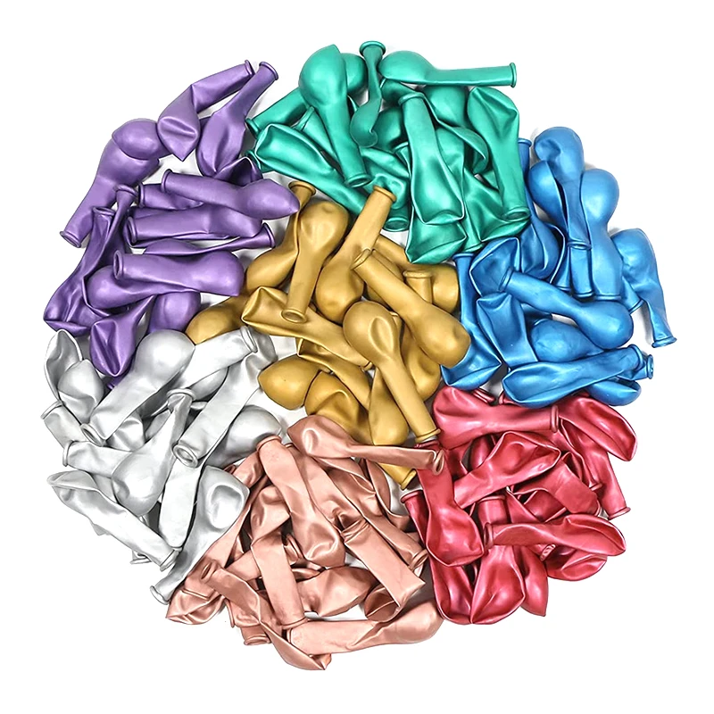 100~10Pcs 5/10/12inch Metallic Balloon Birthday Party Balloons Decor ...