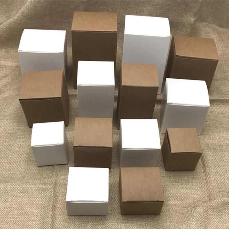 50pcs-White-Paper-Cardboard-Box-for-Packing-DIY-Kraft-Packaging-Boxes ...