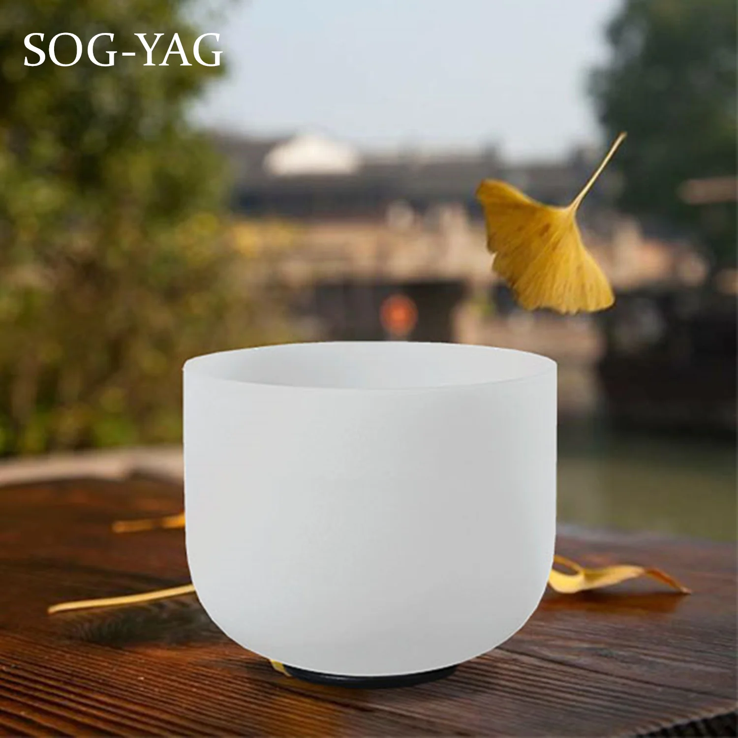 SOG-YAG 8 Inch Frosted Quartz Crystal Singing Bowl 440Hz/432Hz CDEFGAB ...