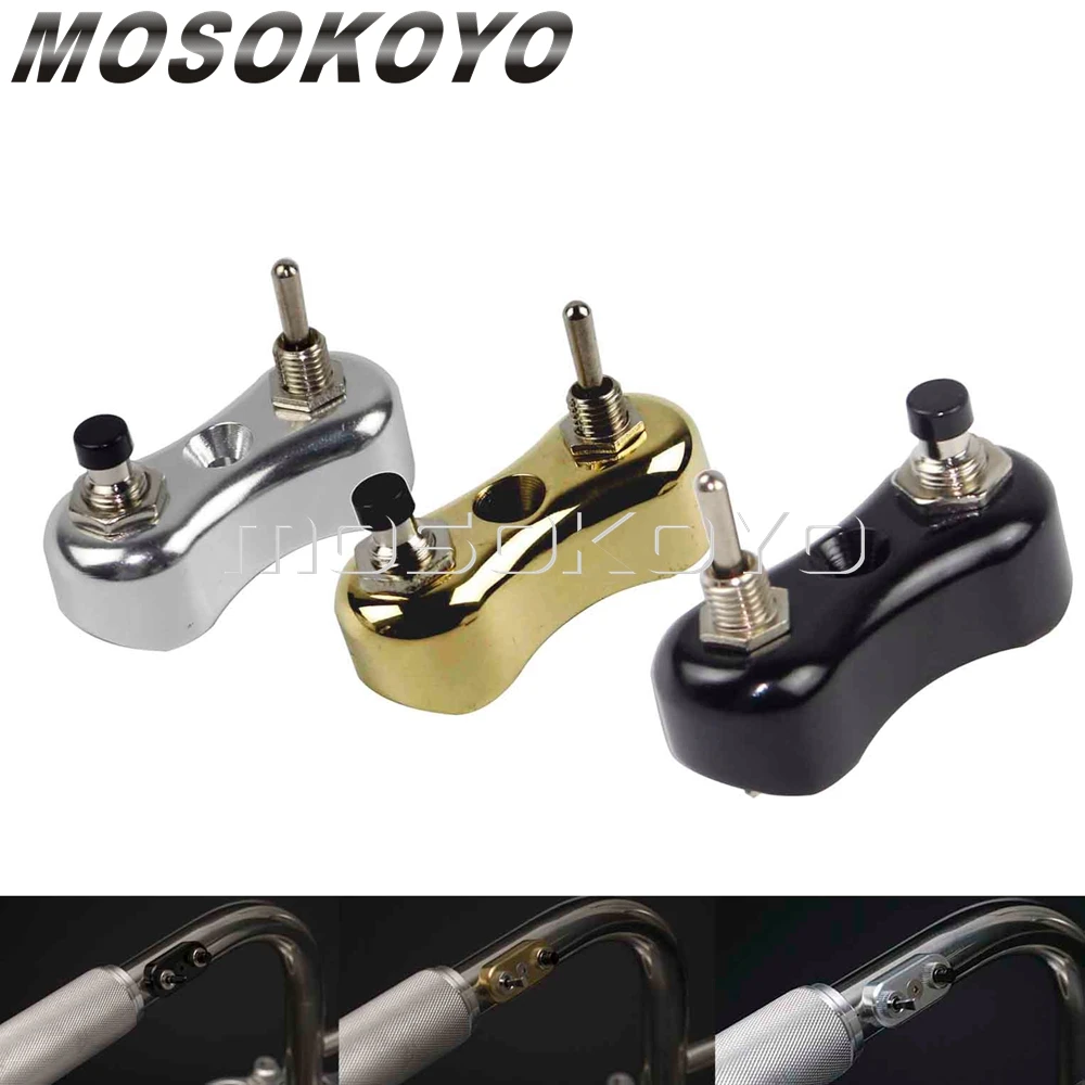 CNC-Aluminum-Black-Mini-Handlebar-Switch-Button-Cafe-Racer-On-Off ...