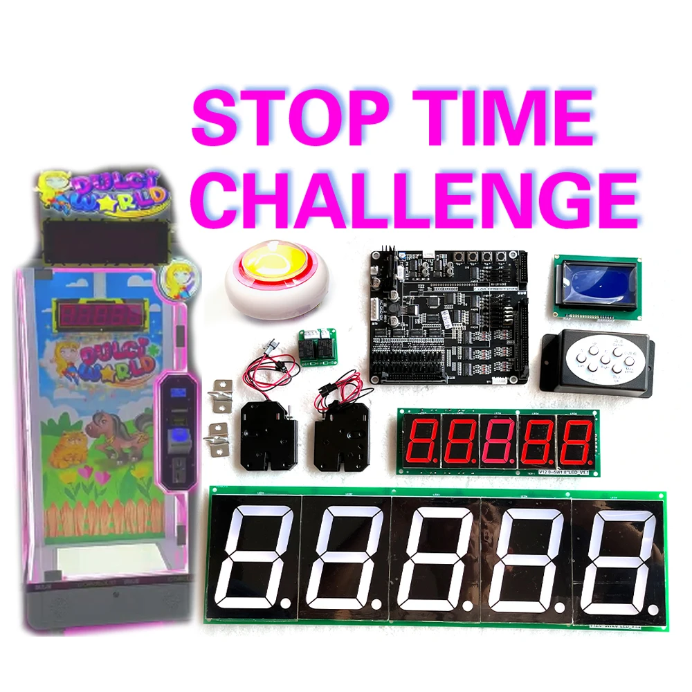 STOP-TIME-CHALLENGE-Game-Machine-Board-PCB-Mainboard-With-LCD-Wires ...