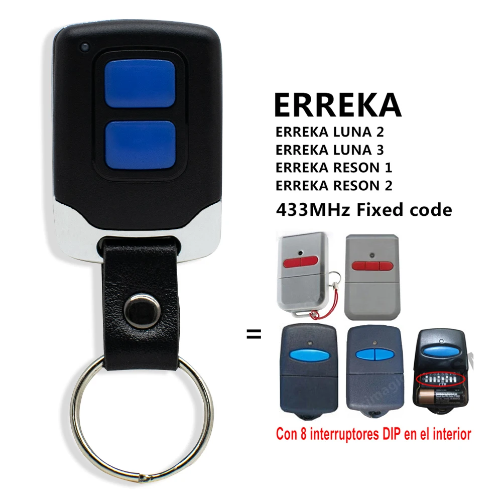 ERREKA LUNA 2 Garage Remote Controller 433.92MHz Fixed Code Clone ...