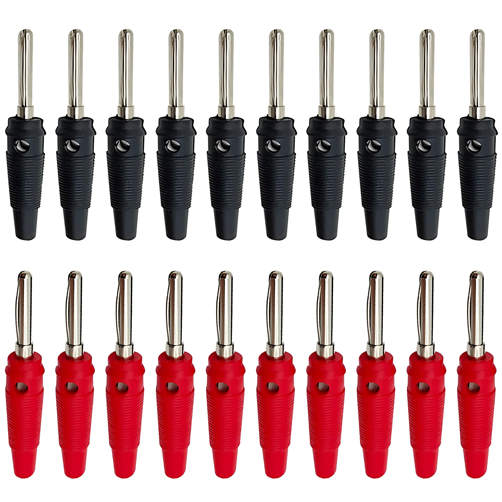20-100Pcs-4mm-Banana-Plug-Connectors-Black-And-Red-High-Current ...