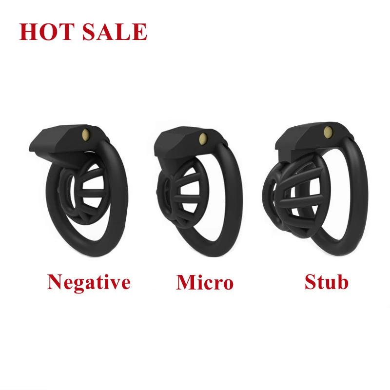 Hot Sale Cobra Male Chastity Cage Negative/micro/stub Cock Lock With 4 Penis Rings Chastity Belt ...