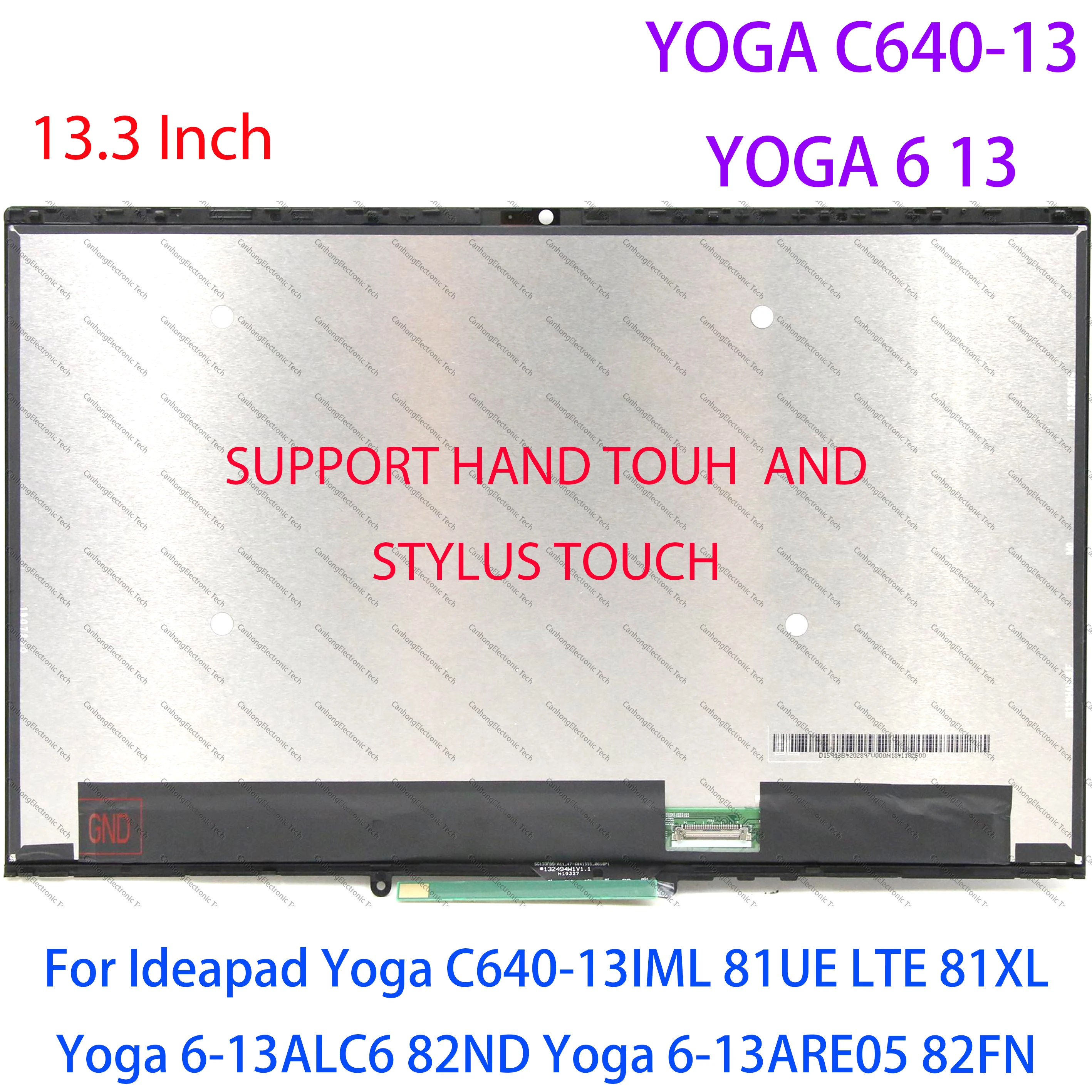 13.3“ Laptop Led Lcd Touch Screen Digitizer Replacement Assembly For ...
