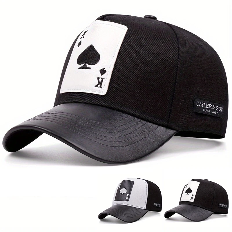 High-Quality-Baseball-Caps-Men-Snapback-Poker-Embroidery-Trucker-Hat ...