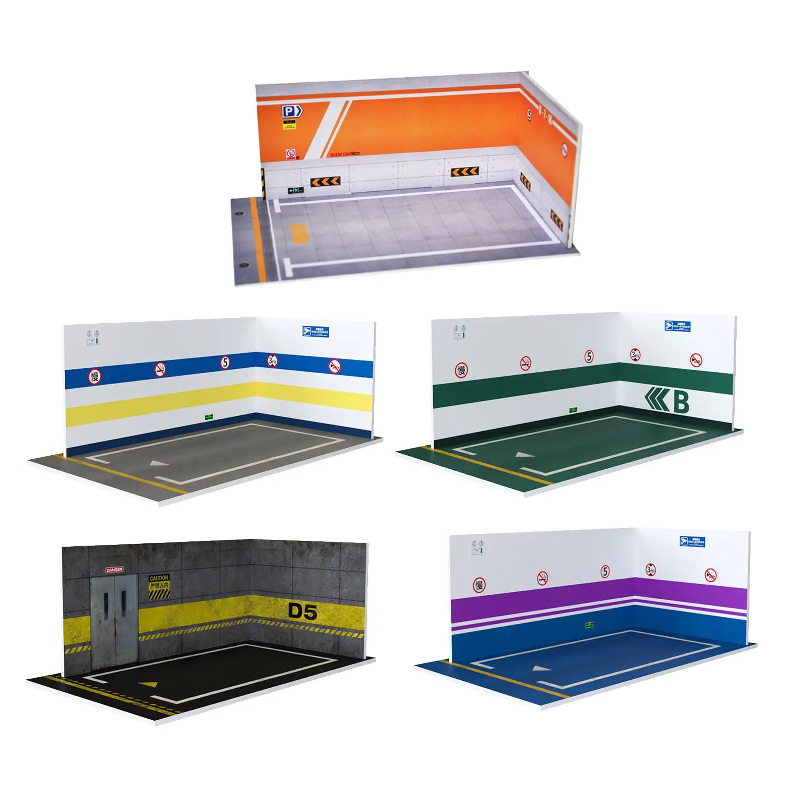 1/24 Scale Plastic Diy Model Pvc Parking, Mini 3d Parking Lot Model ...