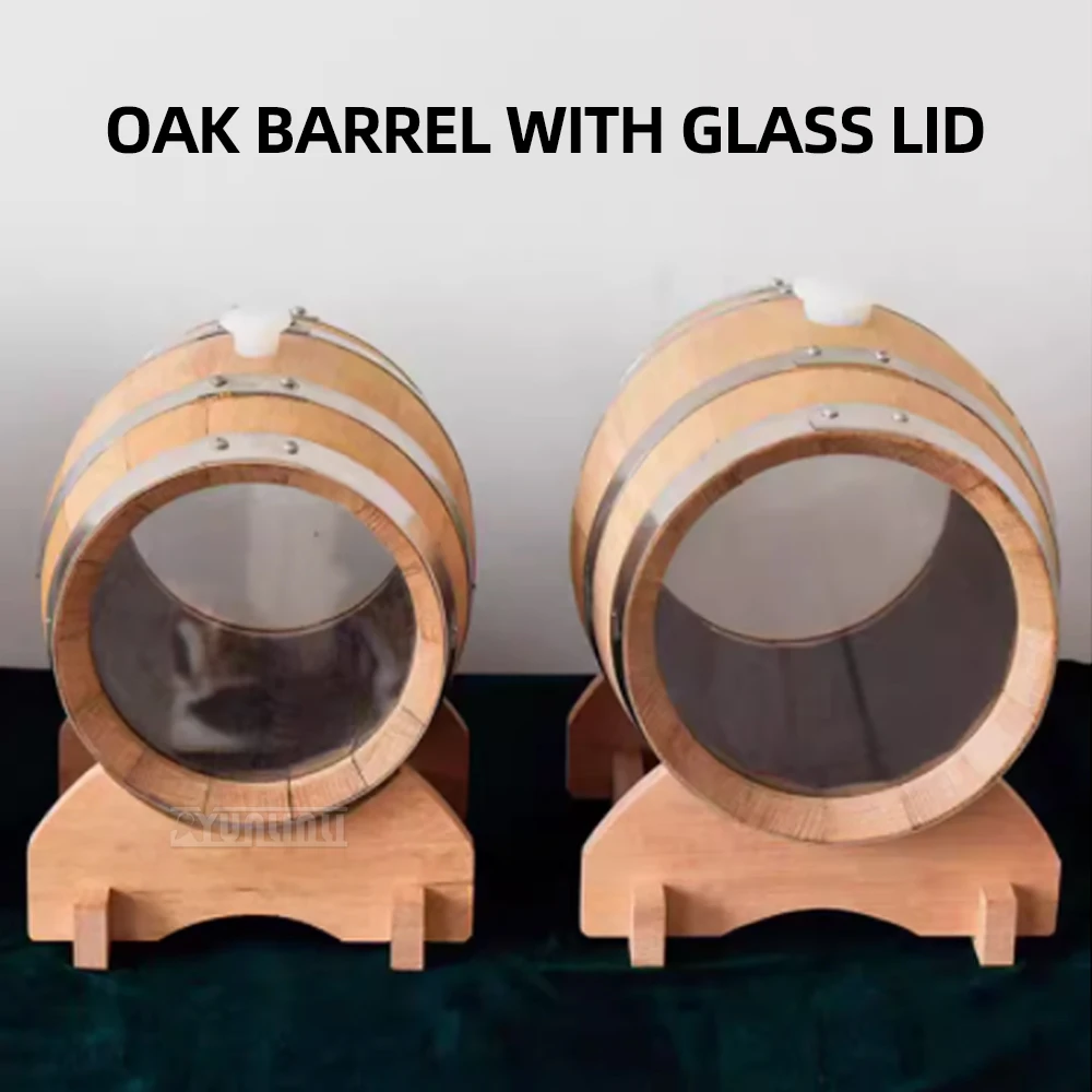 Oak Aged Wine Nuts Glass Covered Barrel Caramel Aroma Soaking Container ...