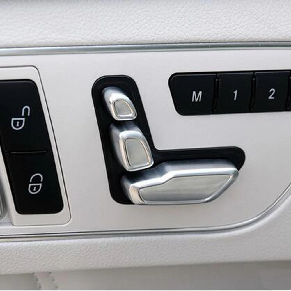 6Pcs-Car-Seat-Adjust-Switch-Button-Cover-Trim-Chrome-for-Mercedes-Benz ...