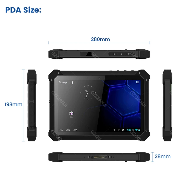 Industrial Rugged PDA Tablet Android 11 with 1D Barcode Scanner Mobile ...