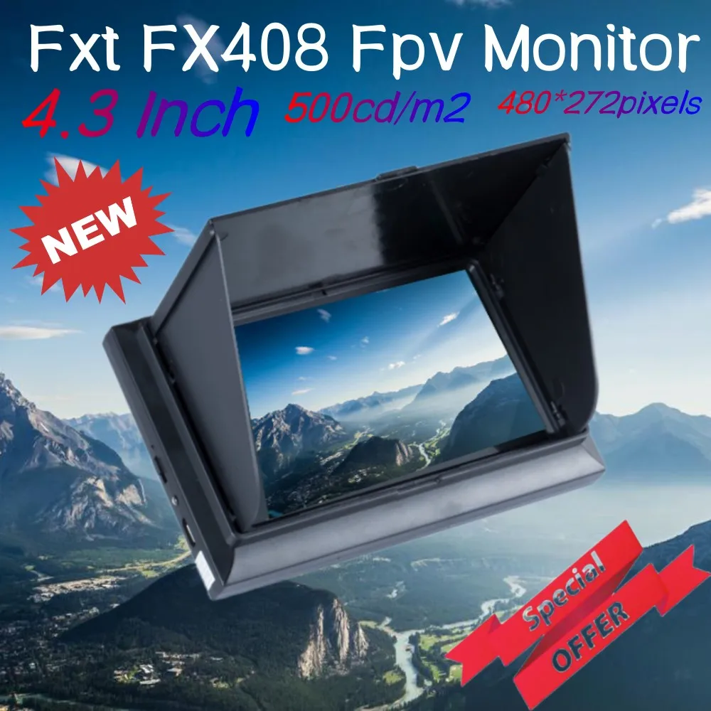 Fxt-FX408-Fpv-Monitor-4-3-Inch-Hd-Lcd-Built-in-Li-Ion-H-Wireless ...