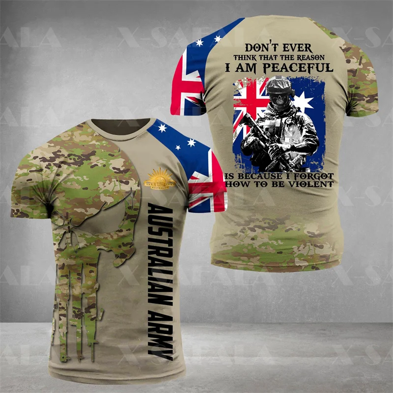 Australia Flag Skull Graphic T Shirt for Men Clothing Aussie Flag T ...