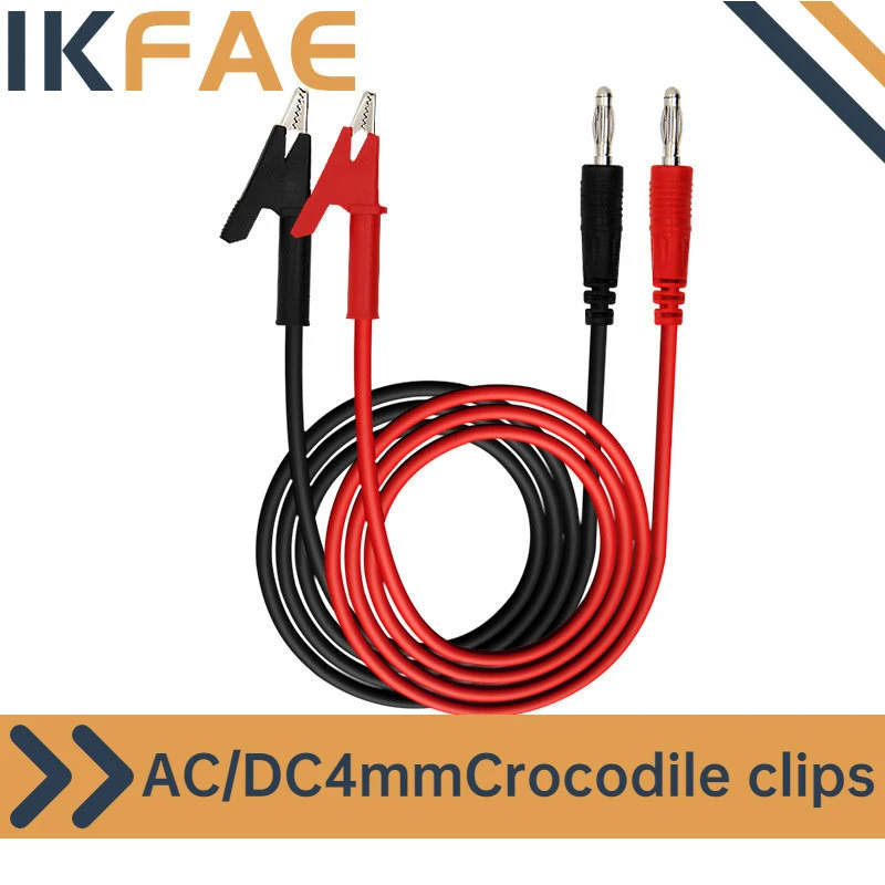 4mm Pure Copper Banana Plug To Alligator Clip Test Line Regulated Power ...