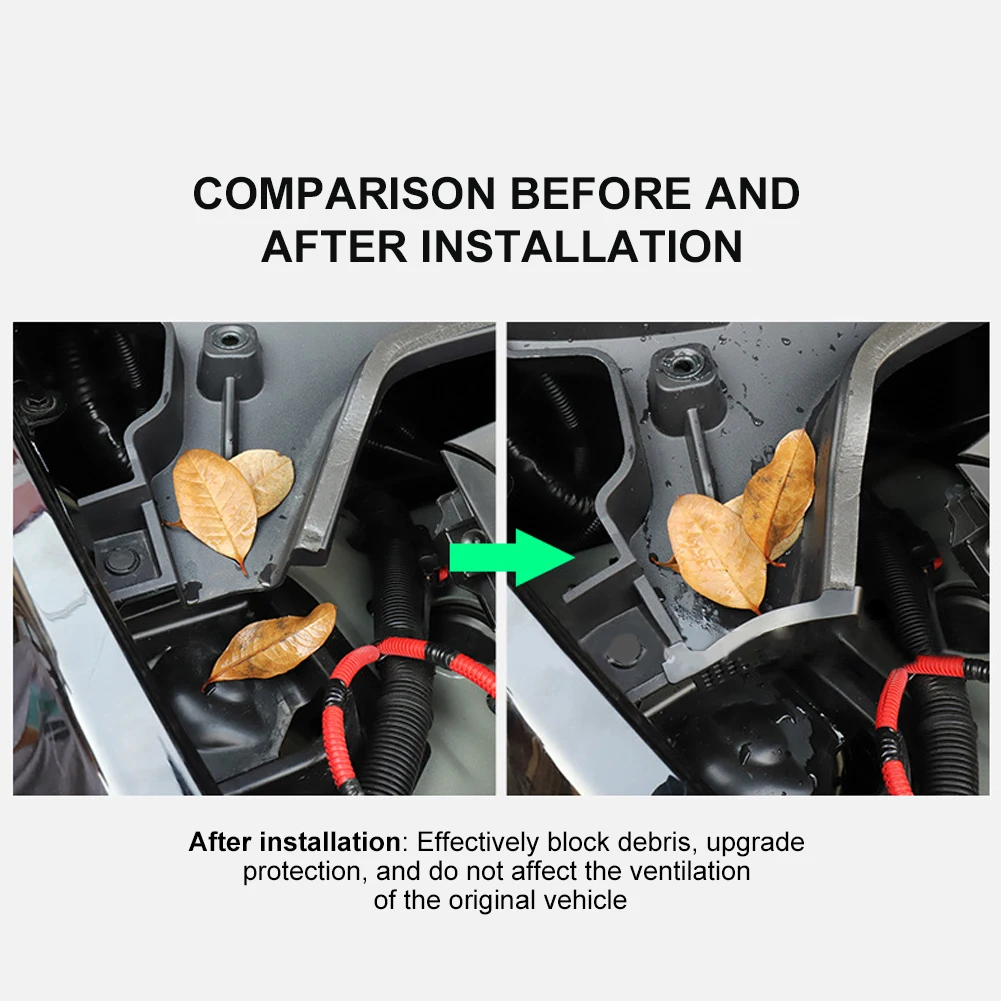 2pcs Debris Filter For Tesla Model Y Front Trunk Water Guide Groove ...