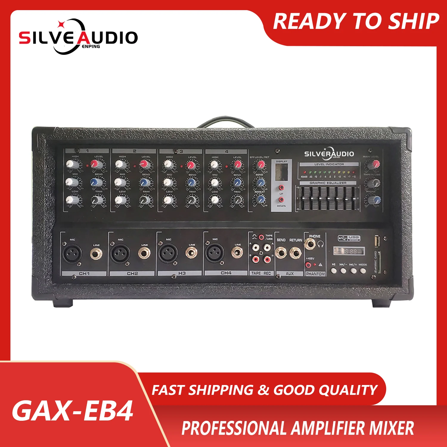 GAX-EB4 4 Channel Power Mixer tank mixers, power amplifiers with built ...