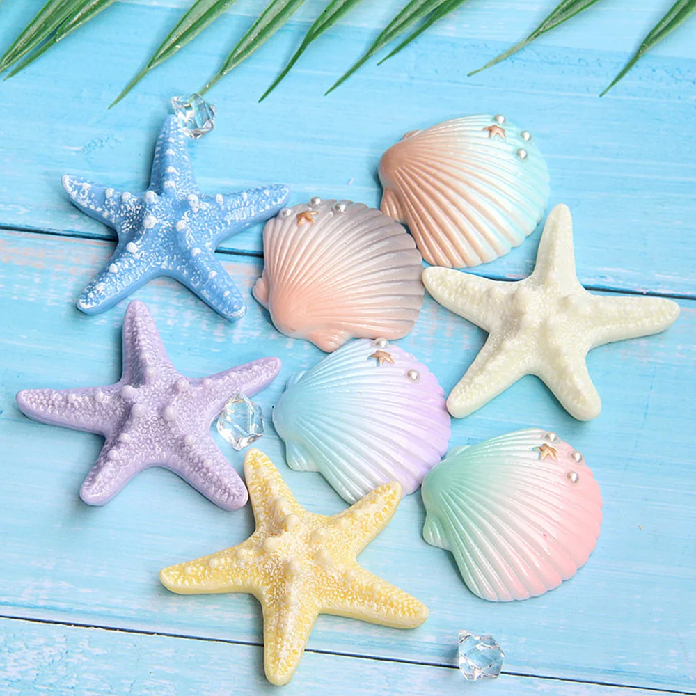Birthday Cake Decor Mermaid Starfish Shell Cake Topper Fish Topper ...