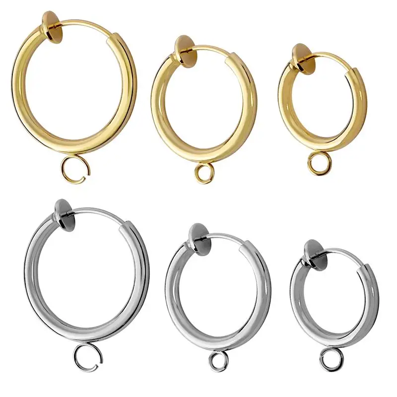 10Pcs-Edelstahl-Versenkbare-Clip-Auf-Nicht-Piercing-Hoop-Ohrringe-F-r ...