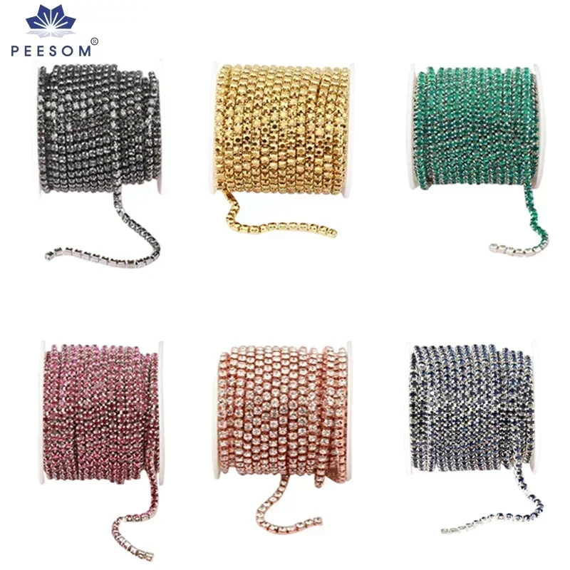 PEESOM-SS6-SS18-Crystal-Rhinestone-Cup-Chain-Sew-on-Glass-Rhinestone ...