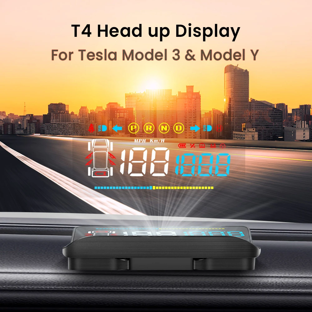 T4 Hud Head Up Display For Tesla Model 3 Model Y Head Up Display ...