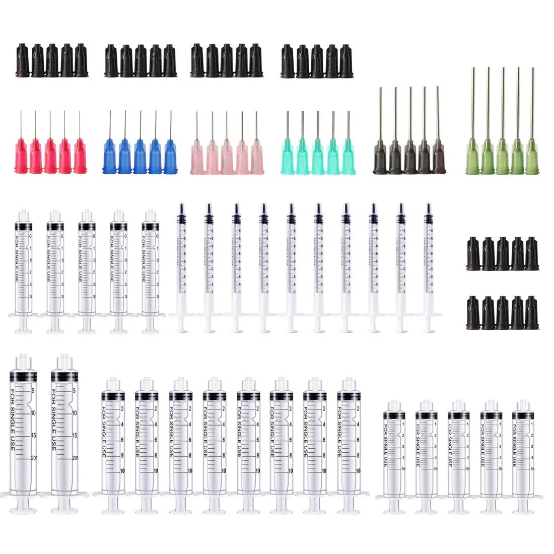 1/3/5/10/20ml Syringes with 14ga,16ga,18ga,20ga,21ga,22ga and 25ga ...