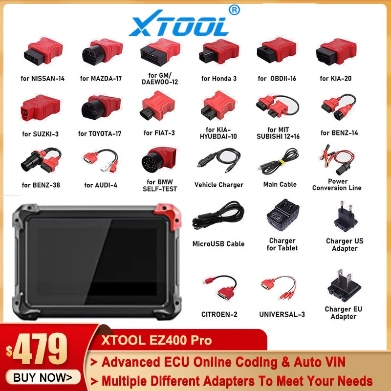 2023 XTOOL EZ400 Pro ECU Coding Active Test Scan Tool Key Programming ...