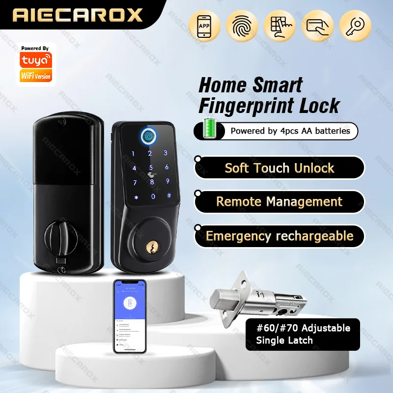 Smart-Deadbolt-Locks-Door-Ttlock-Tuya-App-Wifi-Keyless-NFC-Fingerprint ...
