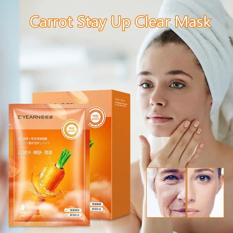 10PCS-Carrot-Facial-Sheets-For-Face-Moisture-Face-Sheet-Brightening-Face-Sheets-Hydrating-Daily ...
