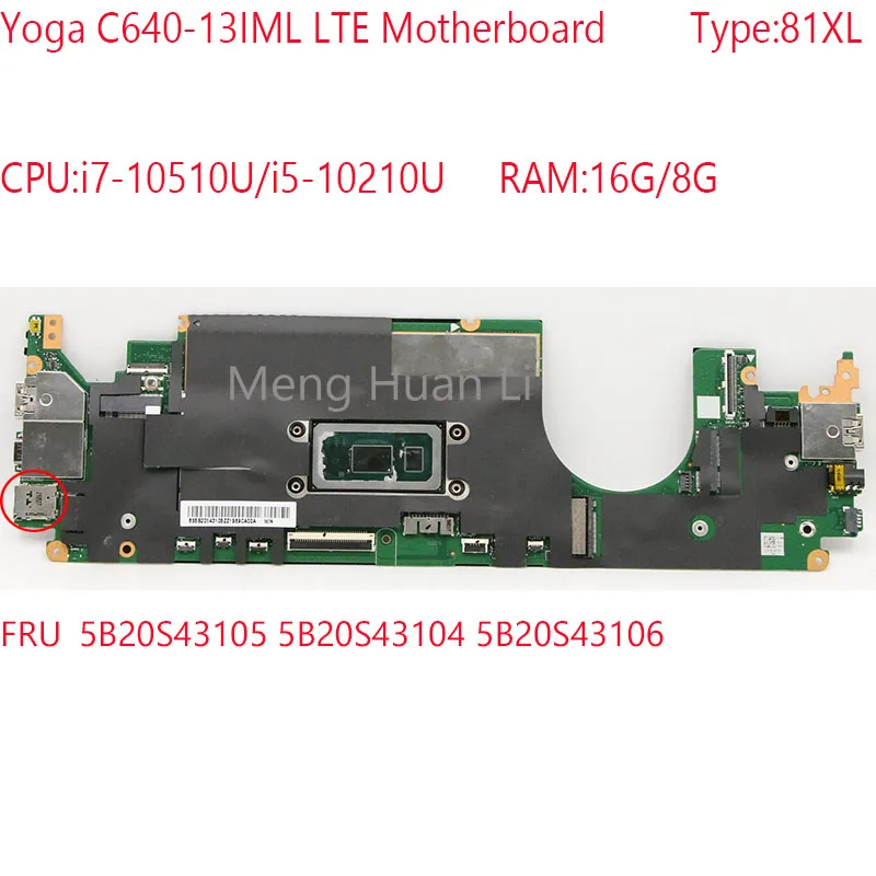 Yoga-C640-13IML-Motherboard-5B20S43105-5B20S43104-5B20S43106-For-Lenovo ...