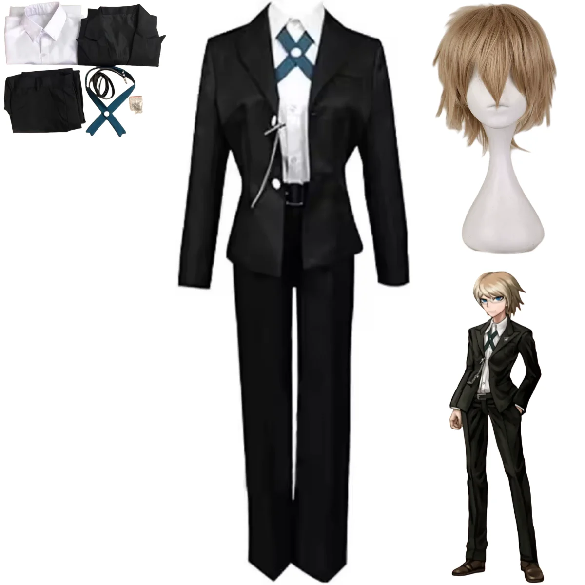 Custom Any Size Plus Size Anime Game Togami Byakuya Cosplay Costume Wig ...