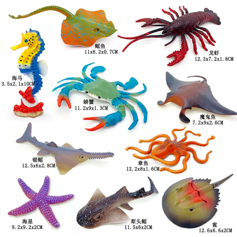 2-4-10pcs-Plastic-Simulated-Marine-Animals-Model-Seahorses-Lobster-Crab-Realistic-Sea-Life-Set ...