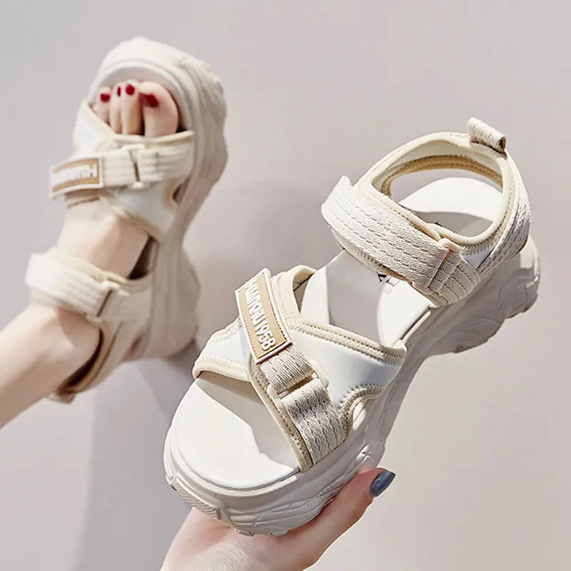 New Summer Sports Sandals Women's Wild Fashion Platform Shoes Thick ...